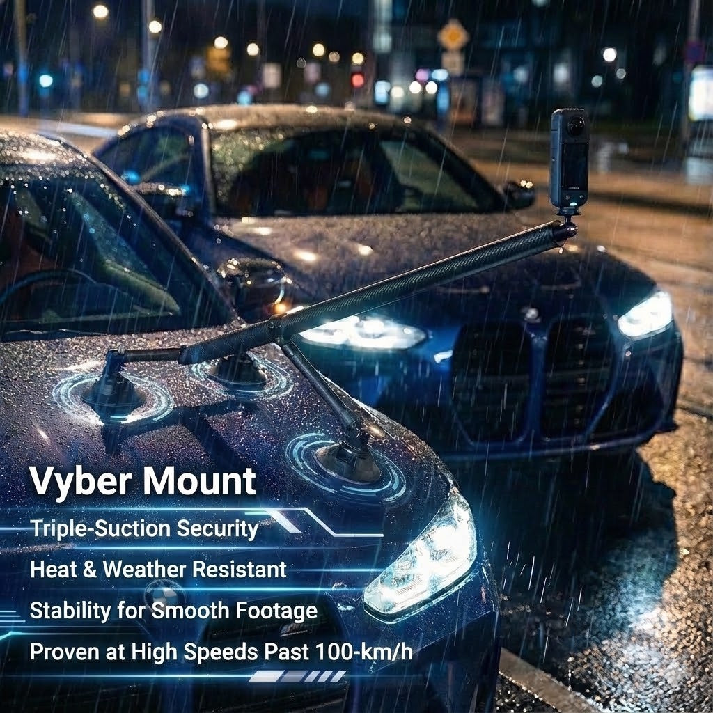 Exterior Triple Suction Cup Vehicle Rig – Vyber